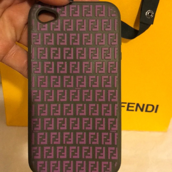 Fendi | Accessories | Authentic Fendi I Phone Purple Gray 4 Case | Poshmark